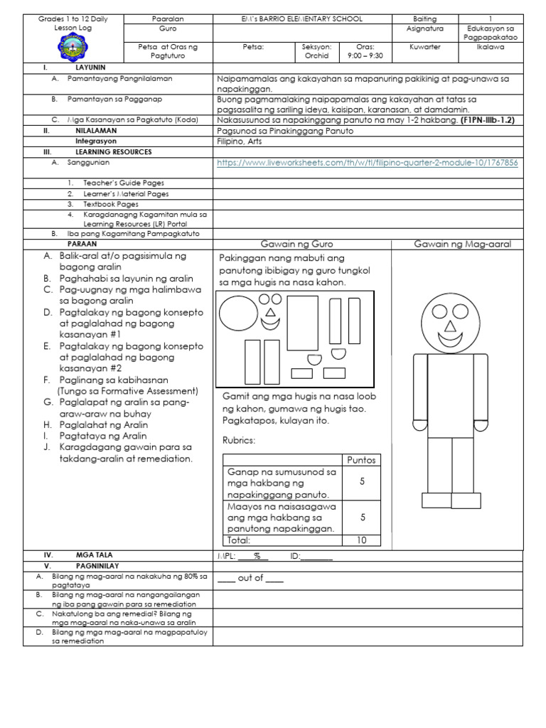DLP Performance Task | PDF