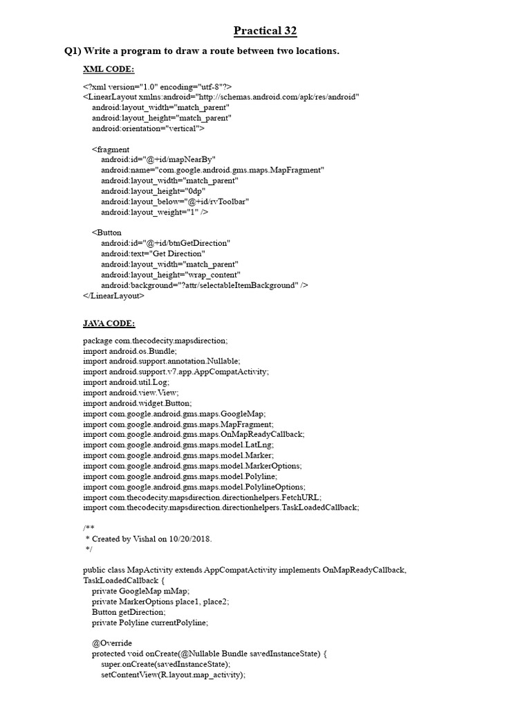 Practical 32 Pdf Parameter Computer Programming Android Operating System