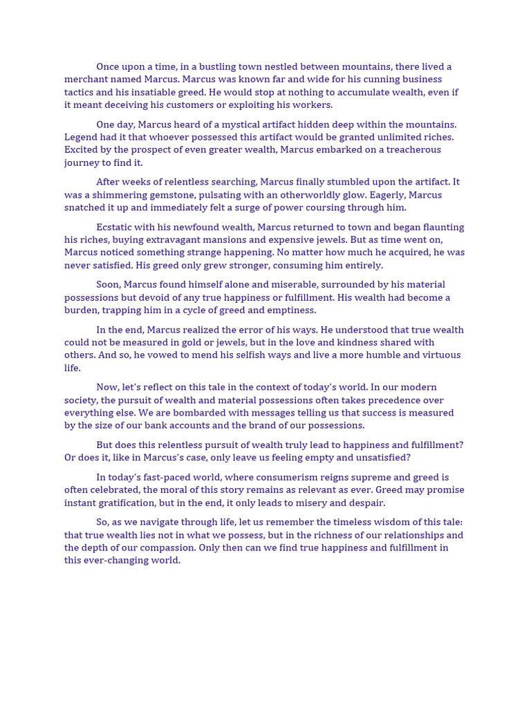 Greedy Gains Nothing | PDF | Greed | Happiness