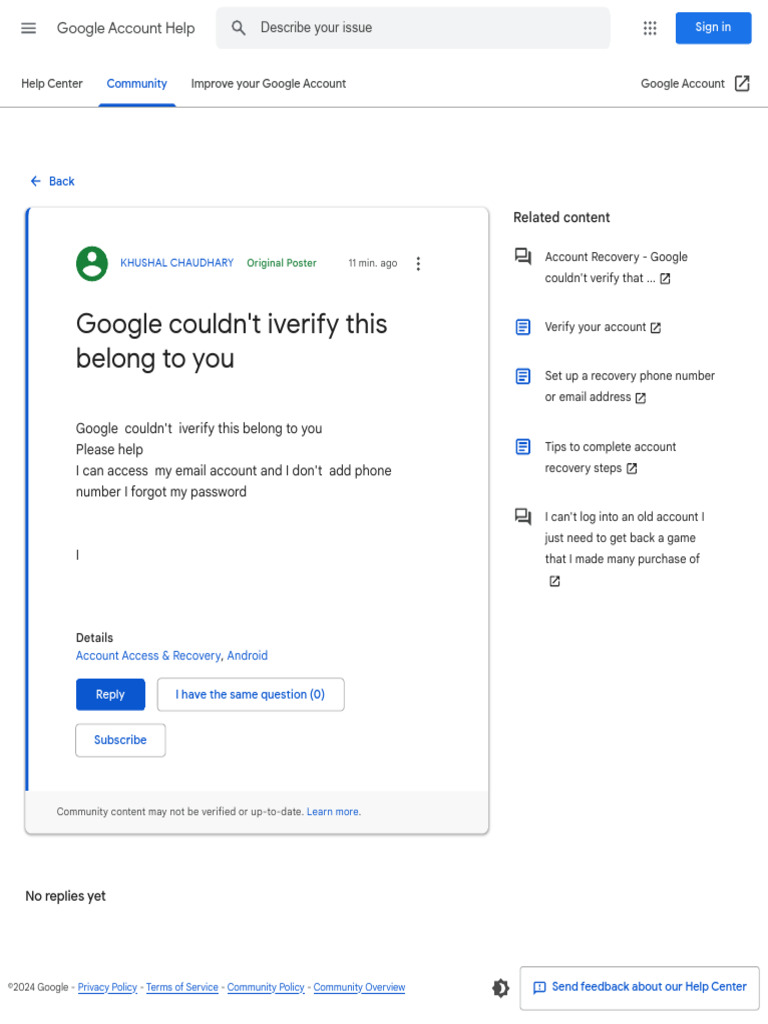 Google Account Recovery Assistance | PDF