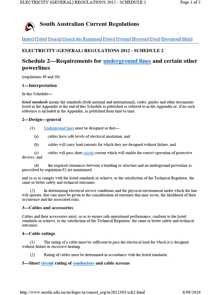 Underground Cable Depth Regulations | PDF | Concrete | Electrical ...