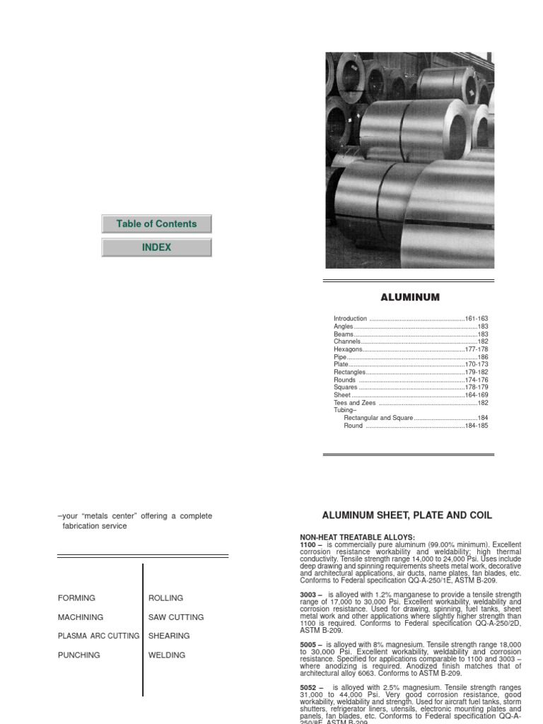 Aluminum Data Sheet | Download Free PDF | Pipe (Fluid Conveyance) | Sheet Metal
