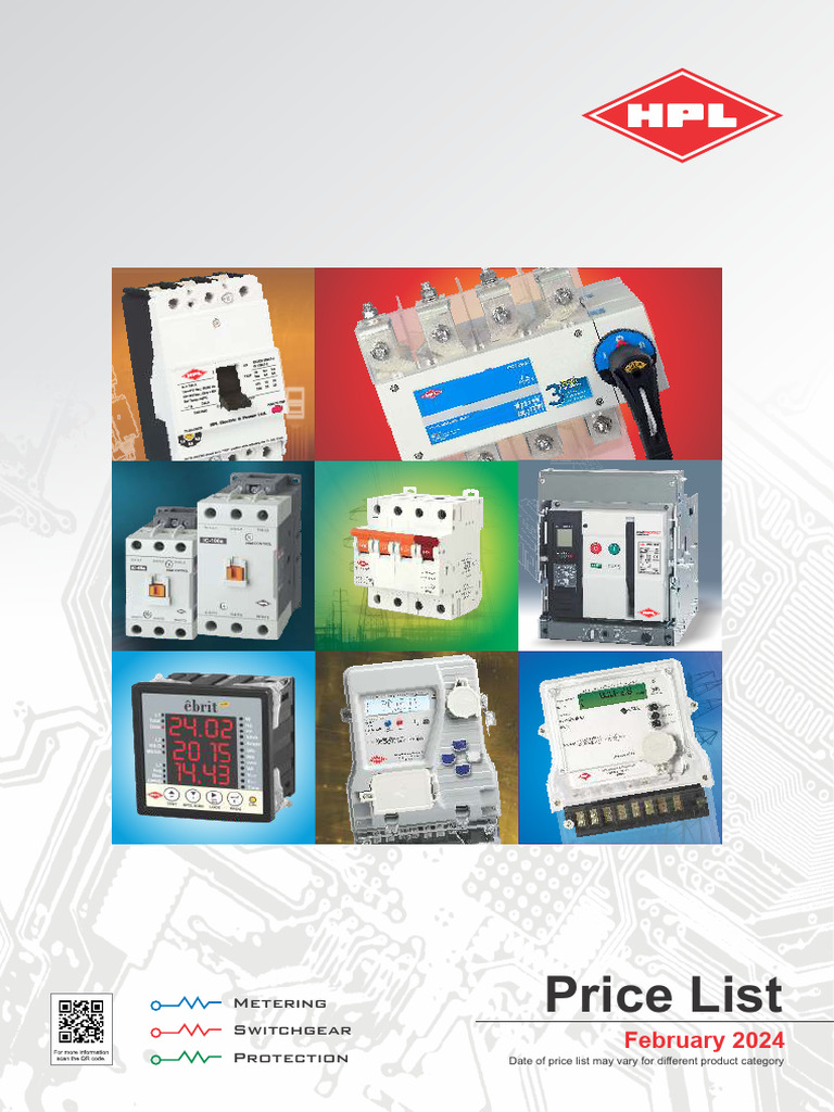 February 2024 Switchgear Price List | PDF | Wire | Electrical Equipment