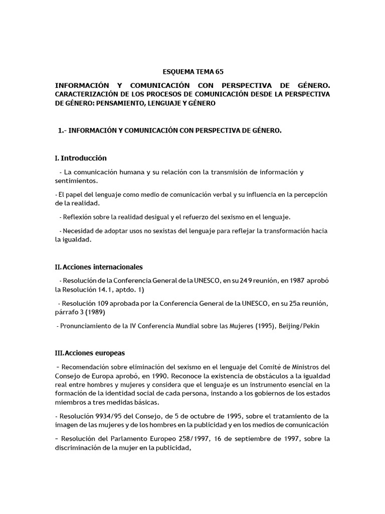 Tema 65 | PDF | Género gramatical | Sexismo