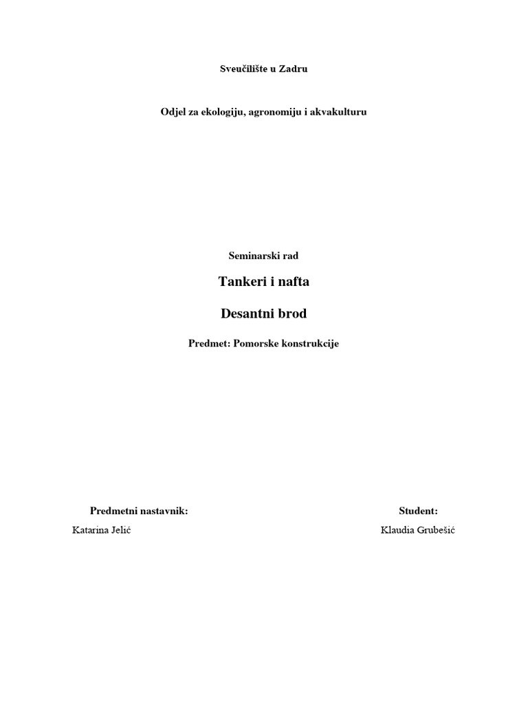Tankeri I Nafta, Desantni Brod | PDF