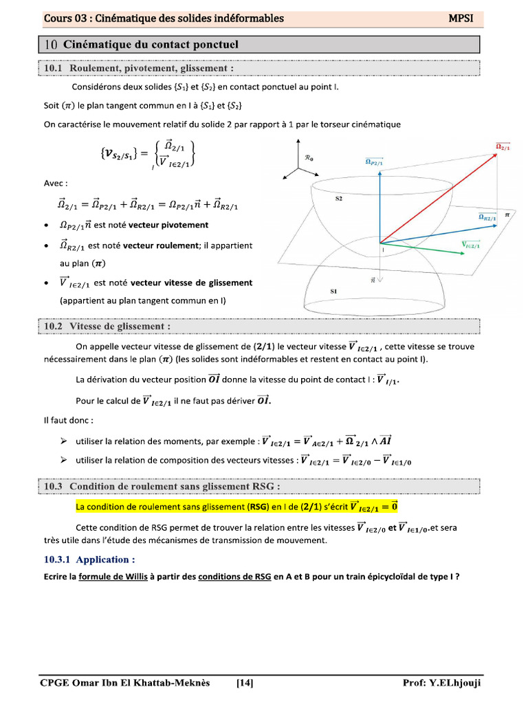 Cours04 Cinématique Des Solides Indéformables | PDF
