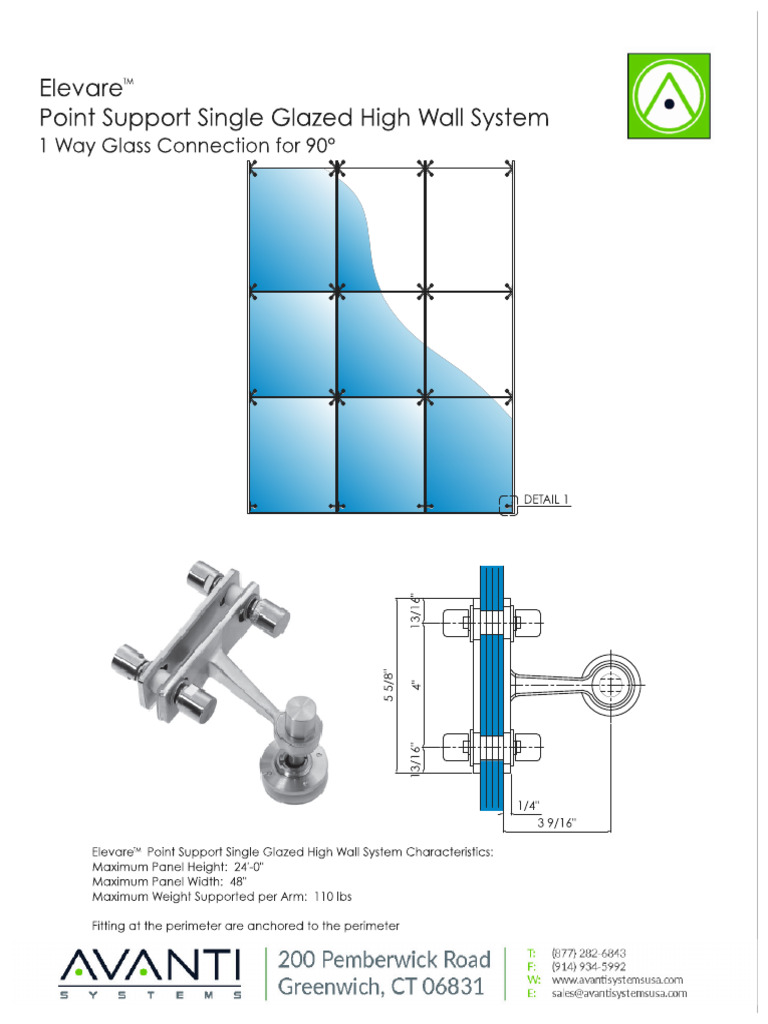 01 1 Way Glass Connection For 90 | PDF