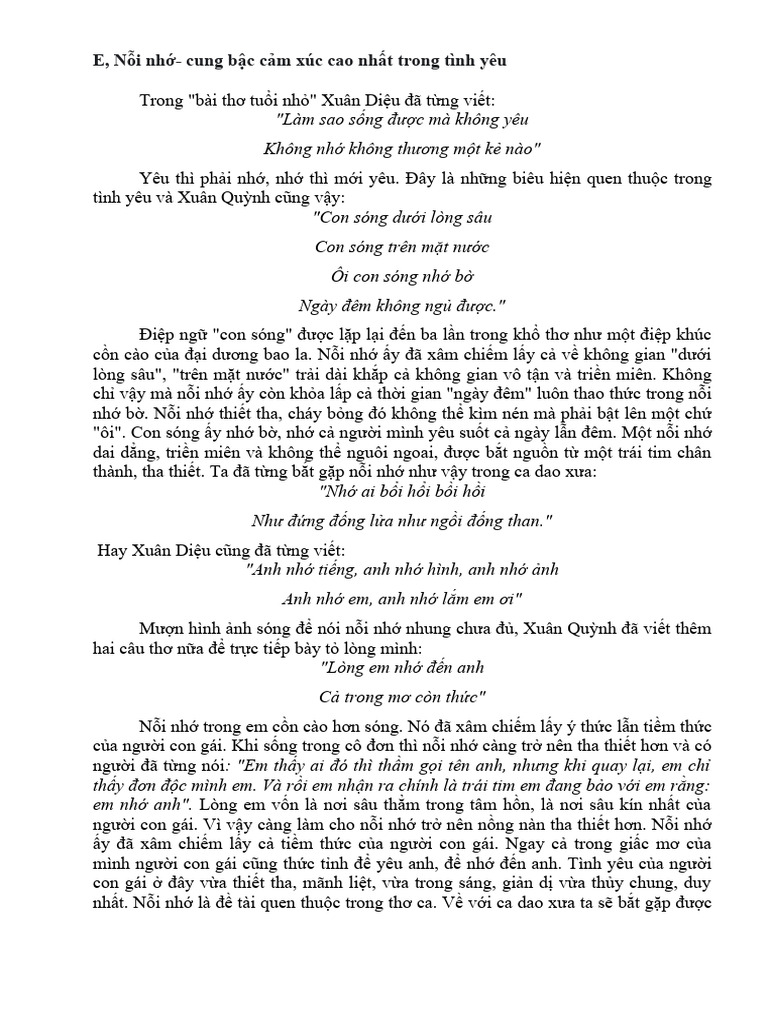 Sóng - Xuân Qu NH - N I NH | PDF