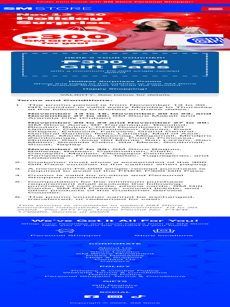 Holiday Surprises Promo - SM Store | PDF | Payments | Banking Technology