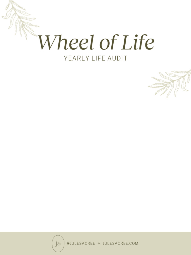 Life Audit & Wheel of Life | PDF | Well Being | Psychological Concepts