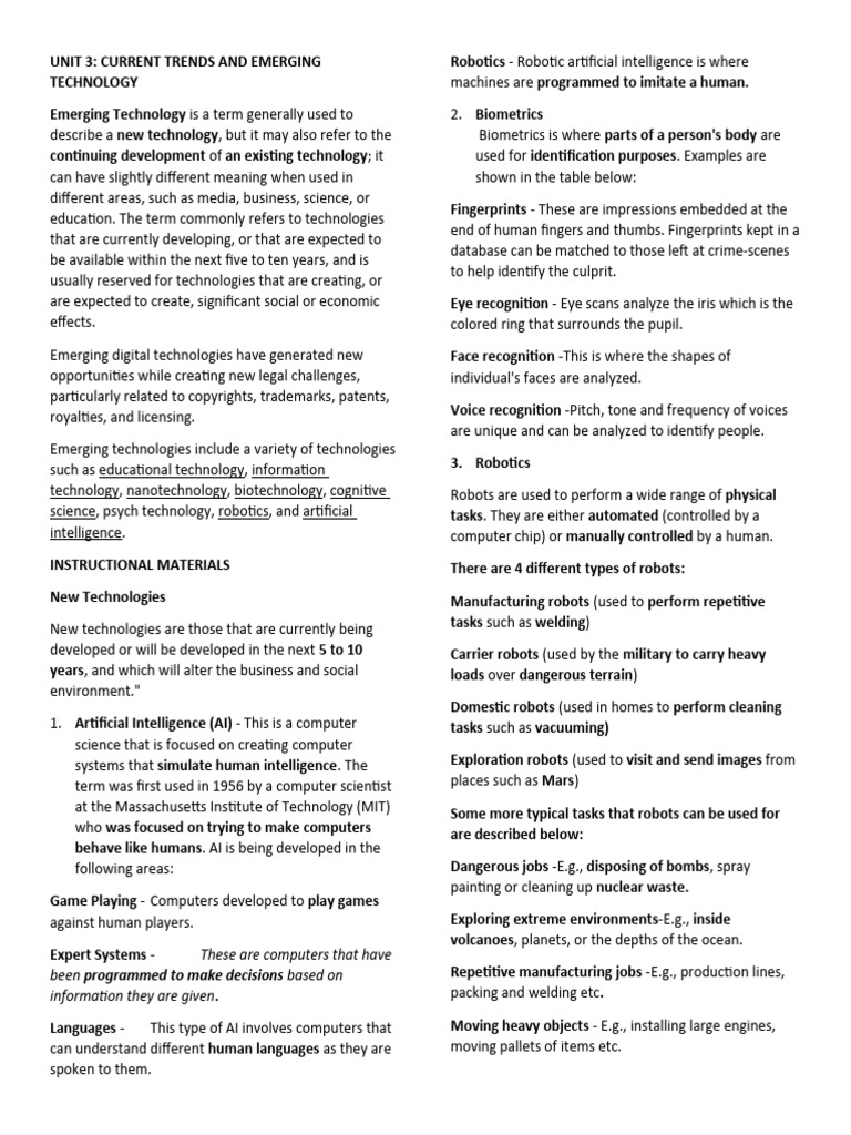 UNIT 3-7 - Midterm Reviewer | PDF | Artificial Intelligence | Intelligence (AI) & Semantics