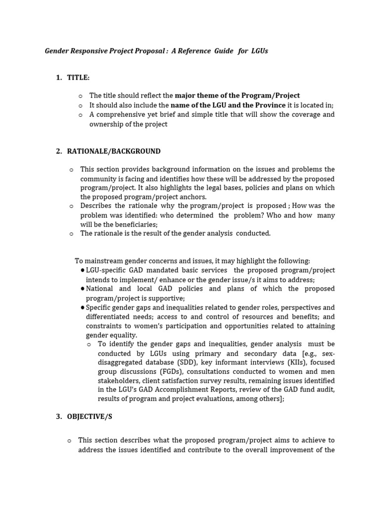 Gender Responsive Project Guide for LGUs | PDF | Monitoring And ...