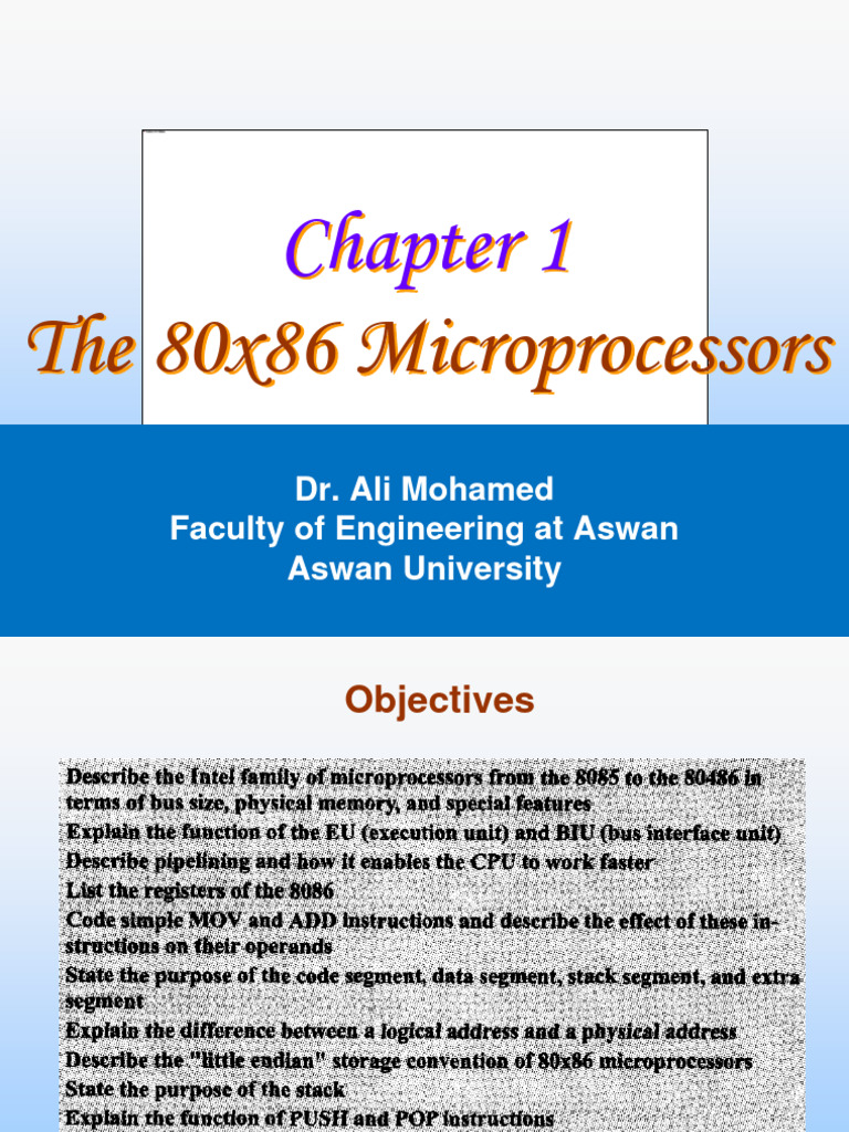 Chapter1 - The 80x86 Microprocessors | PDF | Assembly Language | Random Access Memory