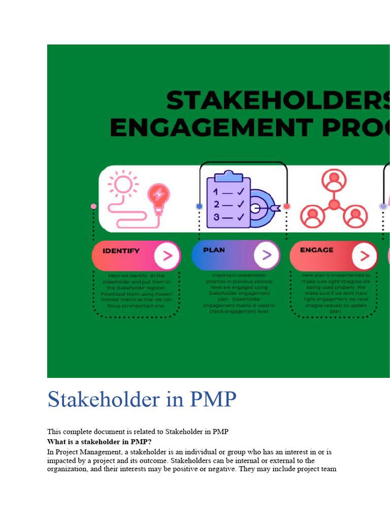 Understanding Stakeholders in PMP | PDF | Project Management ...