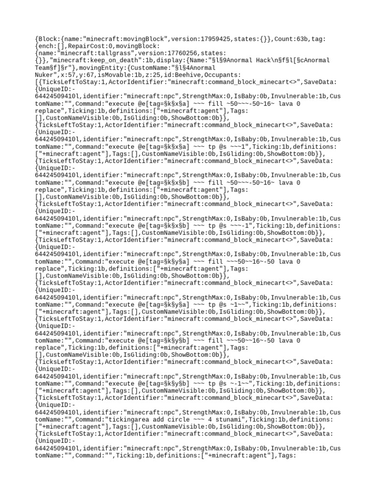 Realm Nuker V2 (By Anormal) (Copy) Mcpe NBT | PDF | Ios Software | Handheld Video Games
