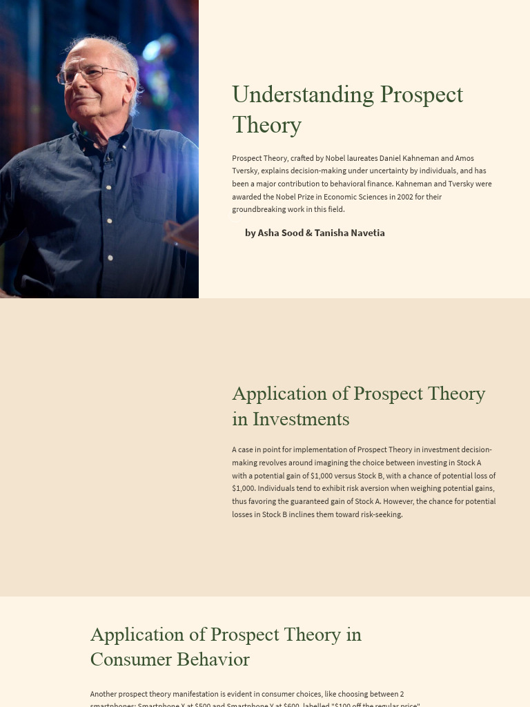 Understanding Prospect Theory | PDF | Behavioral Economics | Decision ...