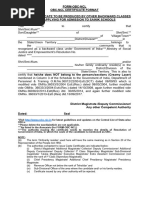Central OBC Certificate Format | PDF | Government Of India | Government