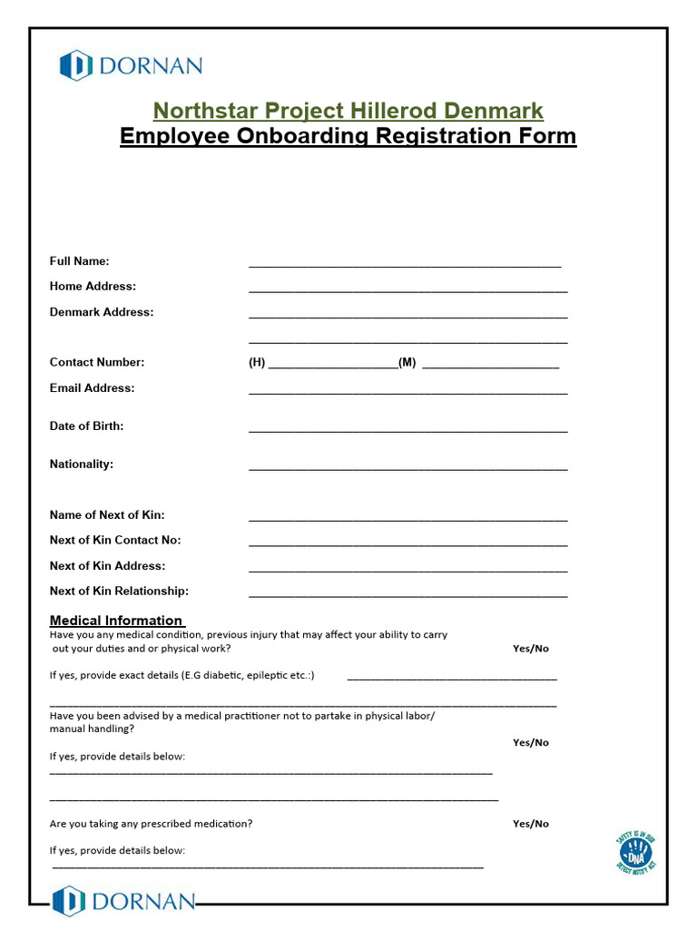 Northstar Project Employee Onboarding Form | PDF | Employment