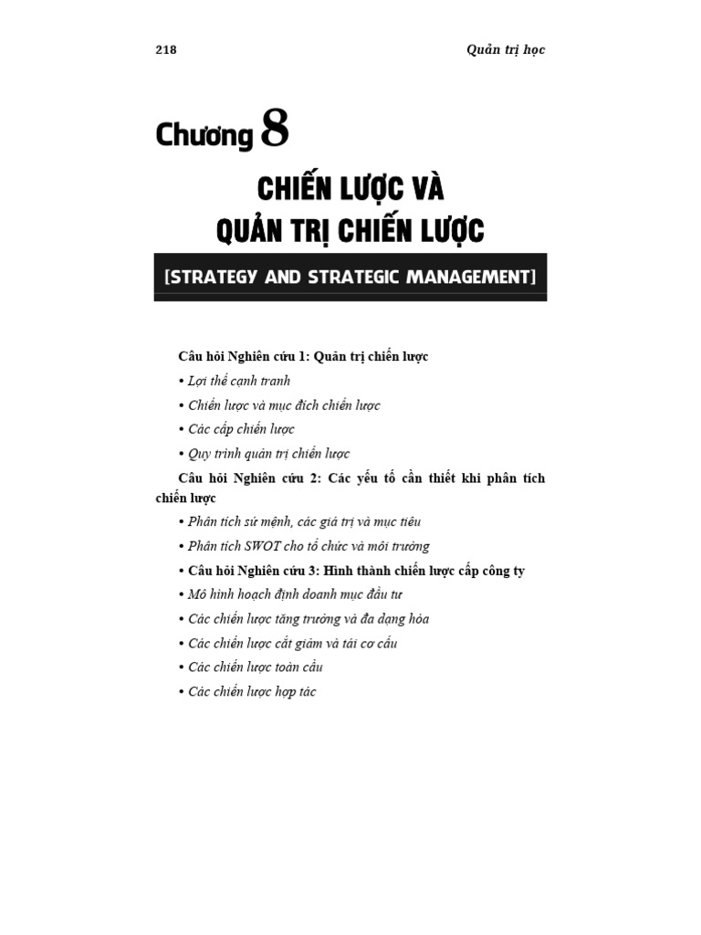 Quan Tri Hoc Chuong 8 | PDF