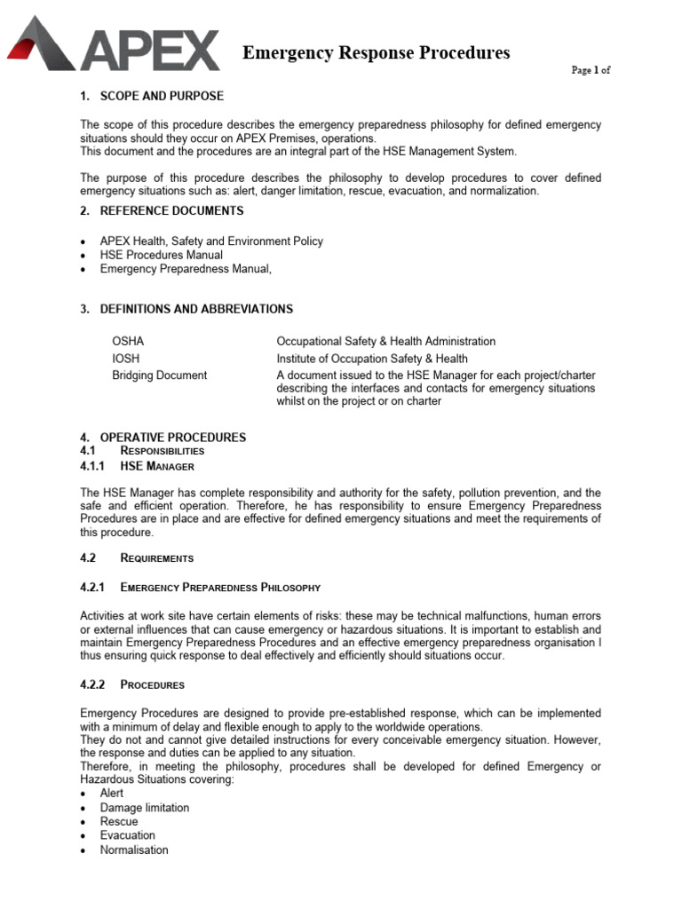 Emergency Response | PDF | Emergency | Emergency Management