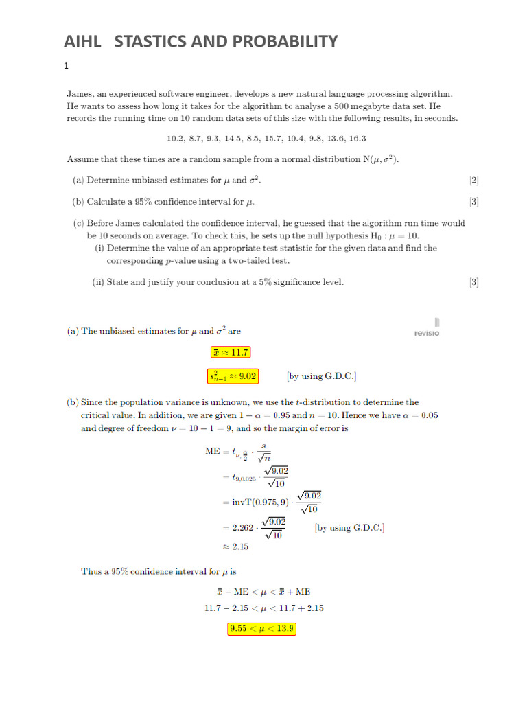 Aihl Stastics and Probability Shankar Sir | PDF | Wellness | Science ...