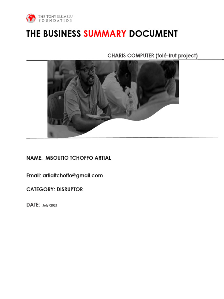 Natural Juice Business Plan Summary | PDF | Marketing | Sugar