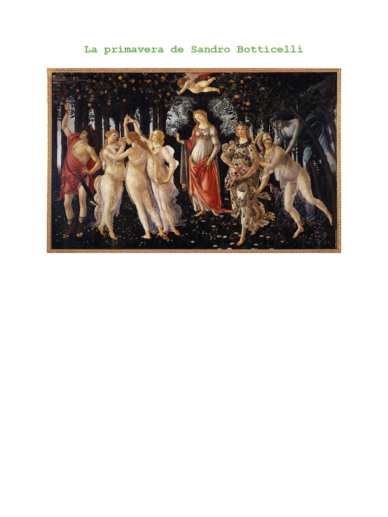Análisis de "La Primavera" de Botticelli | PDF