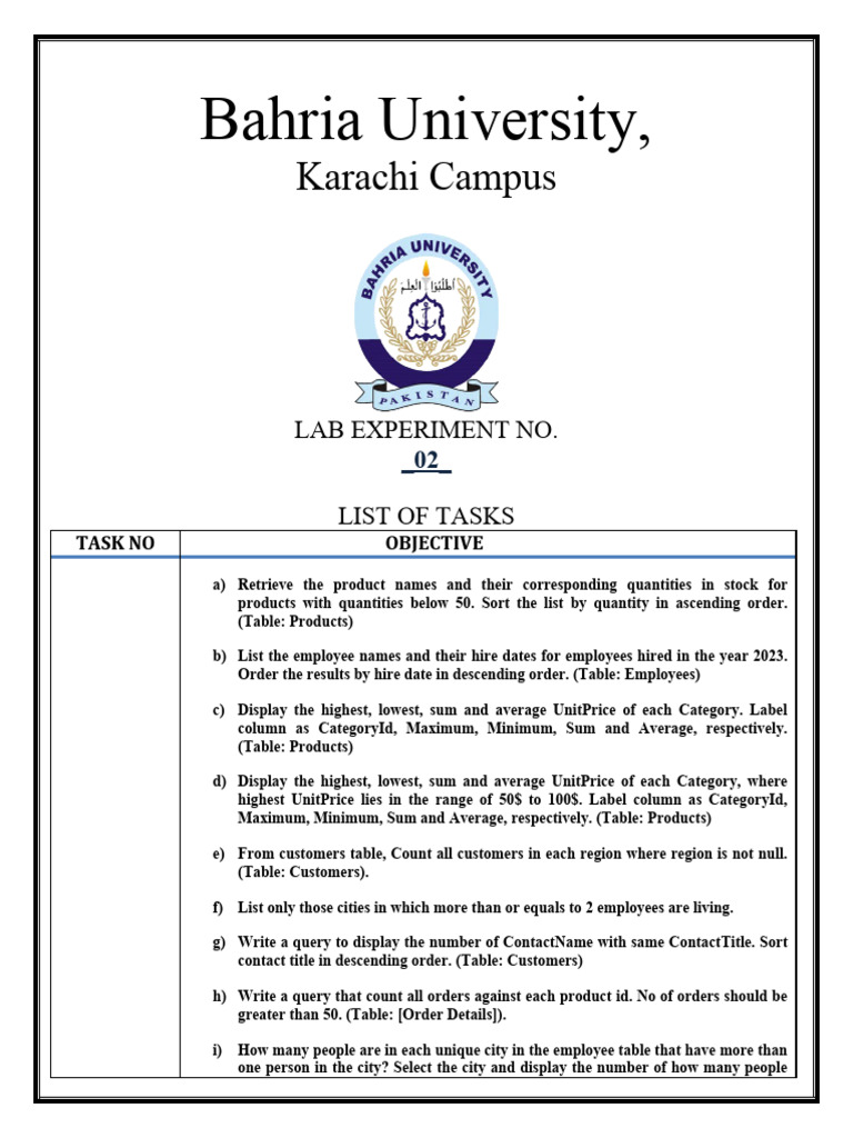Dbms - Lab2 With Pages Removed | PDF | Computing | Information Retrieval