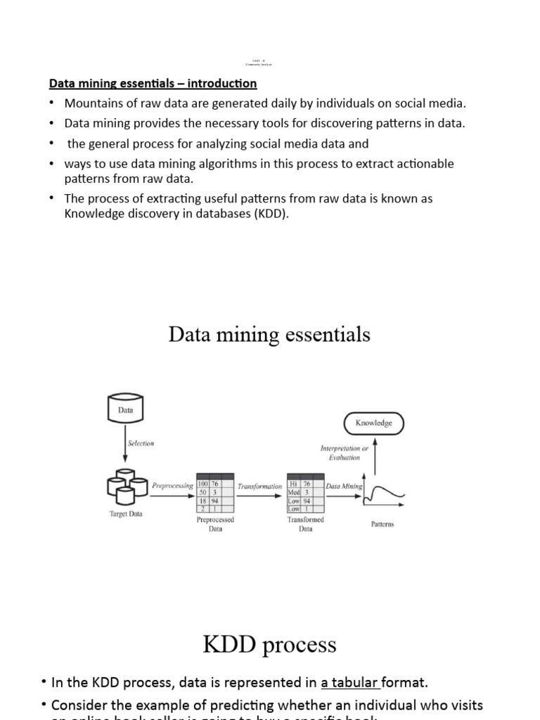 UNIT - II - Data Mining Essentials | PDF | Statistical Classification | Data Mining