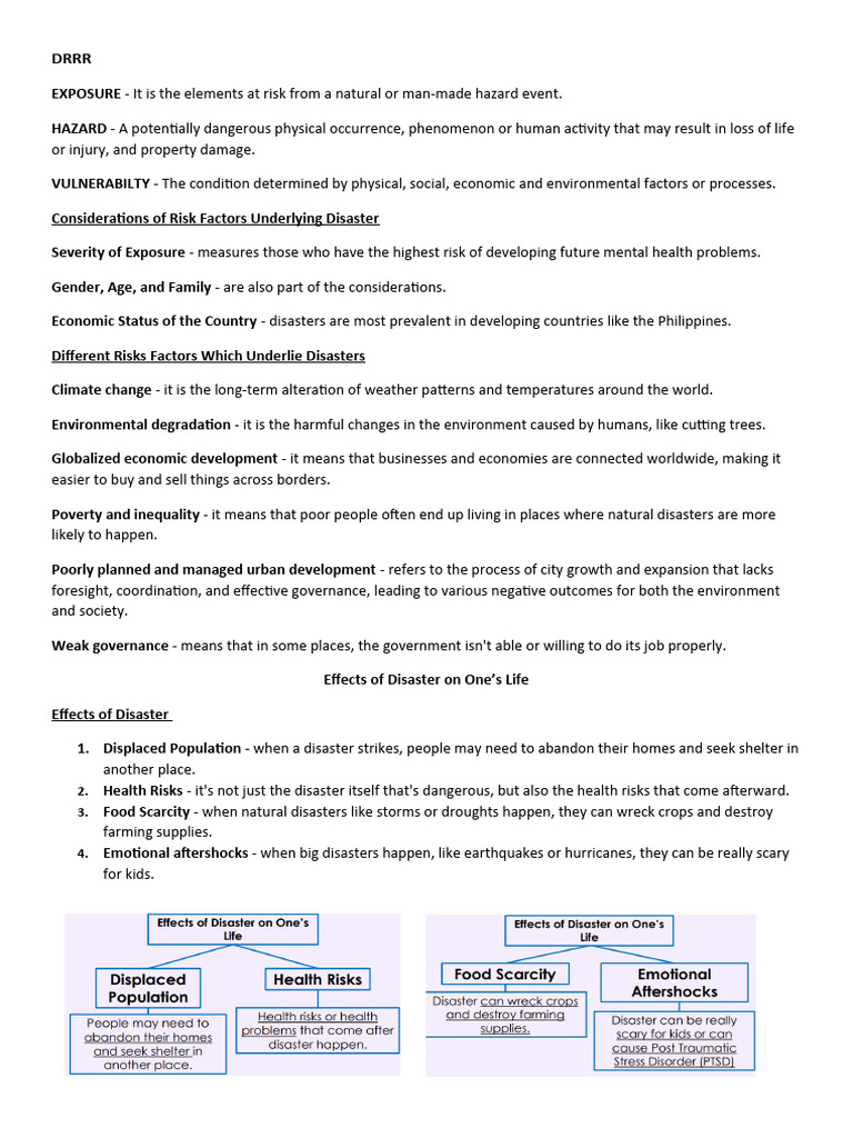 DRRR Reviewer | PDF | Hazards | Natural Disasters