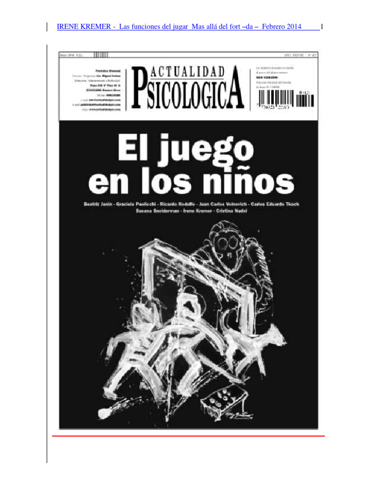 Las Funciones Del Jugar. Más Allá Del Fort-Da AP | PDF | Mente ...