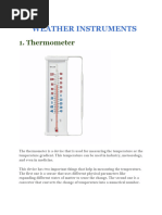 Weather Instruments and Their Diagrams | PDF