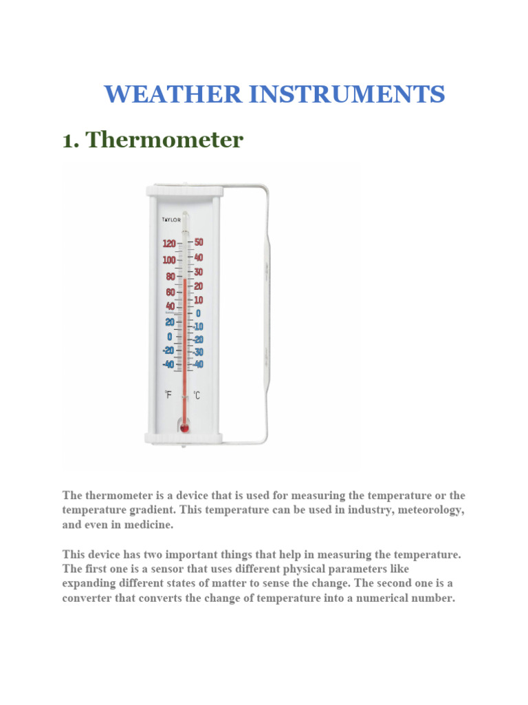 Weather Instruments | PDF