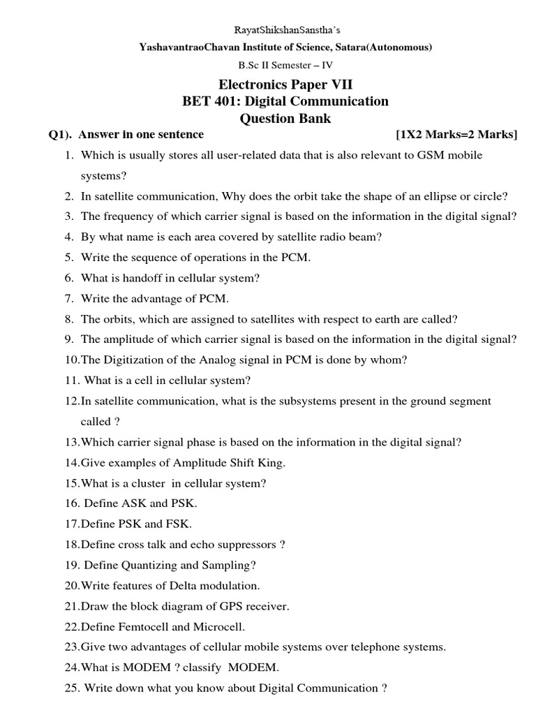 Bsc-II Electronics | PDF | Cellular Network | Modulation
