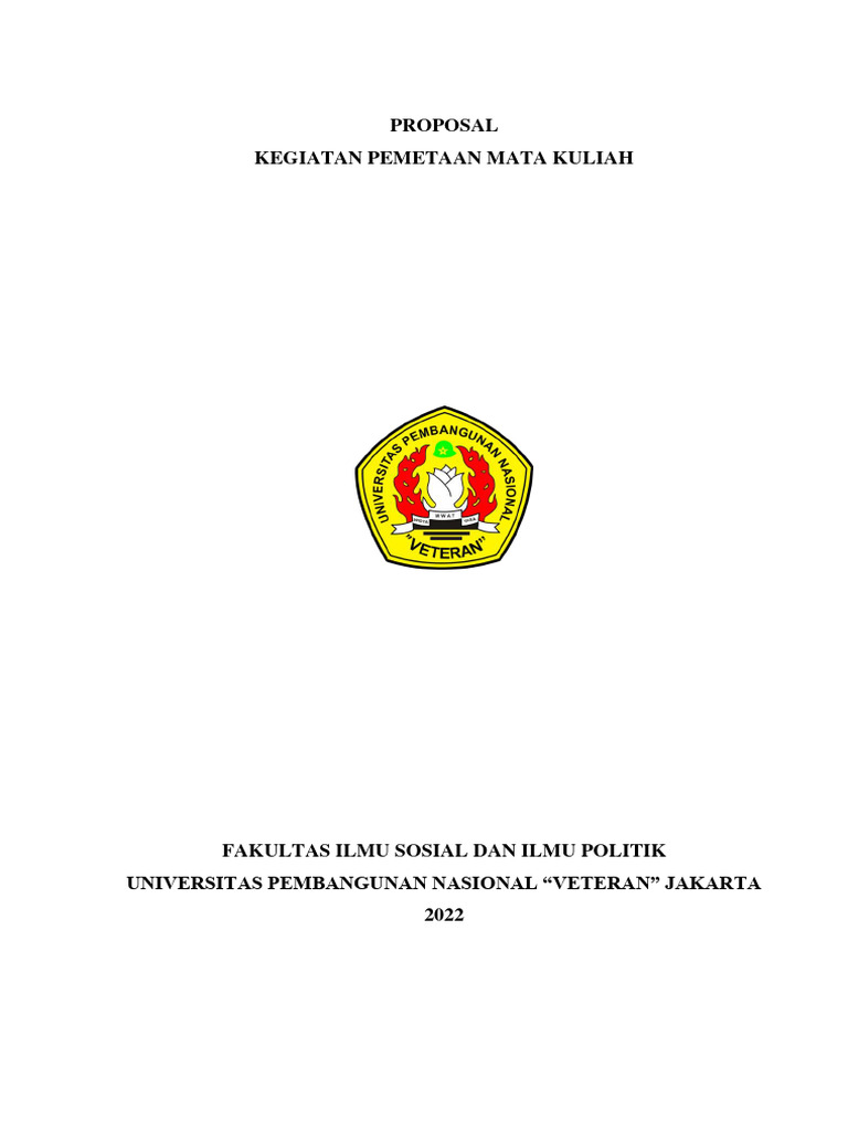 Proposal Pemetaan Mata Kuliah 230822 | PDF