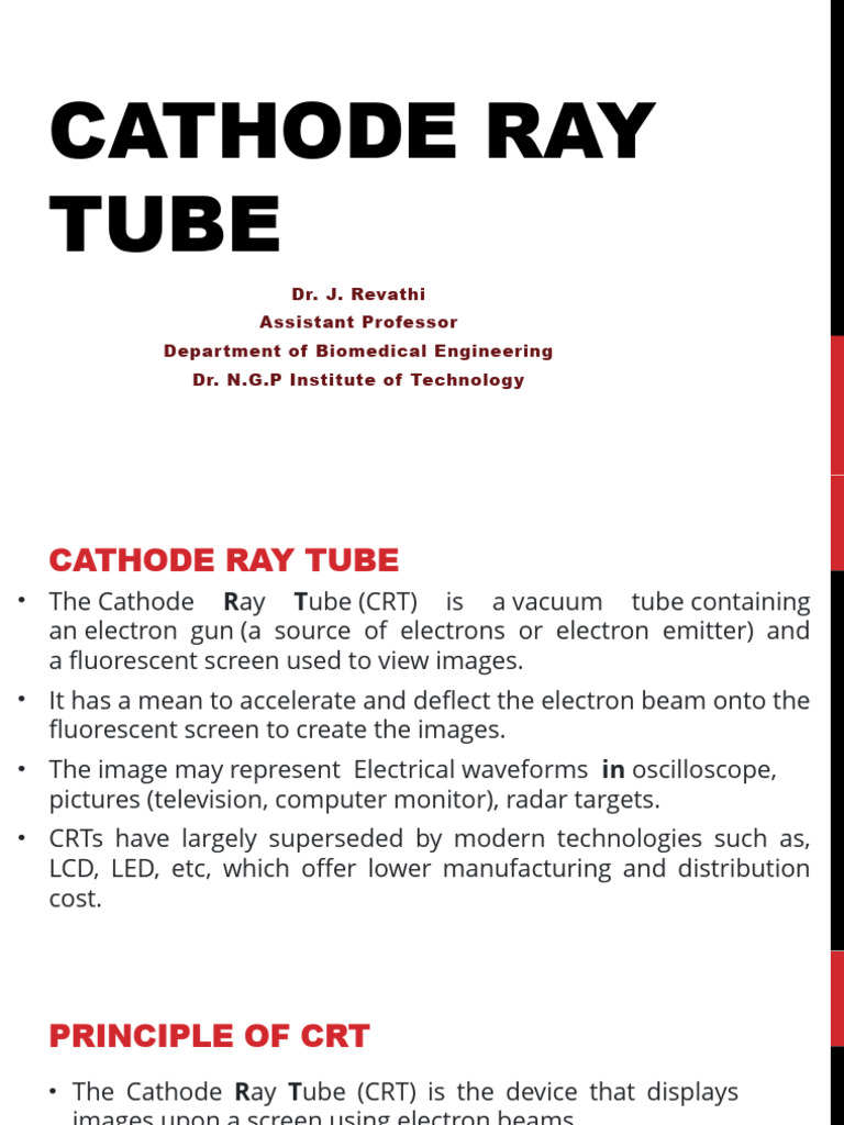 Cathod Ray Tube | Download Free PDF | Vacuum Tube | Display Technology