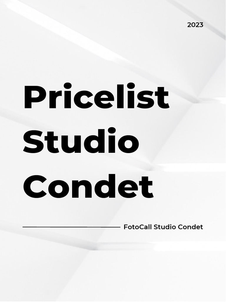 Pricelist Studio Condet | PDF