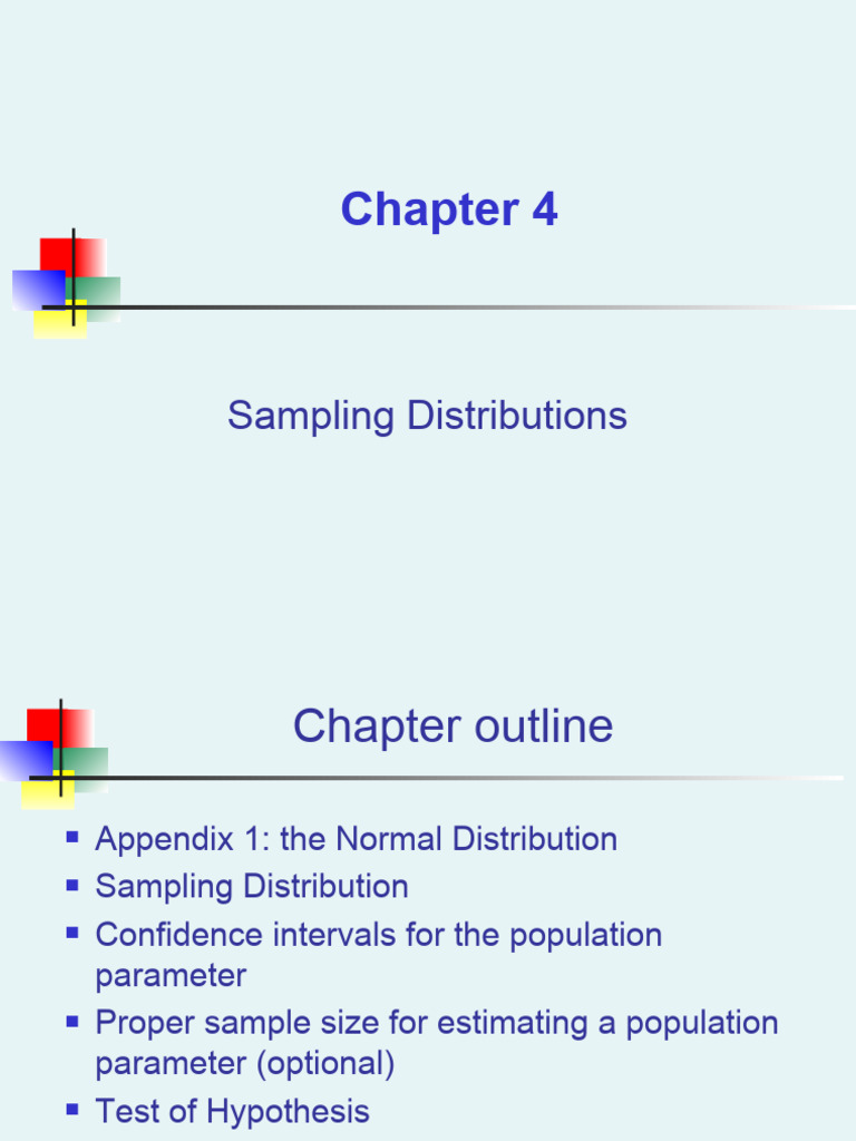 Chapter4 - Sampling Distribution - S | PDF | Normal Distribution ...