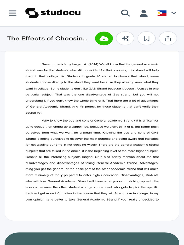 General Academic Strand for Undecided Students | PDF