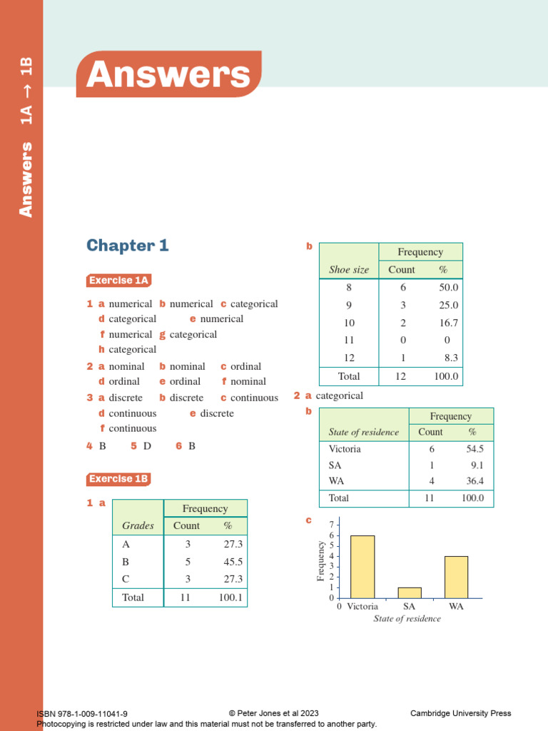 Answers | PDF | Descriptive Statistics