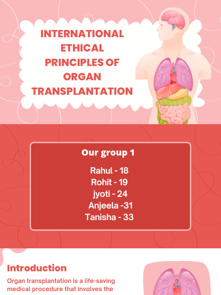 International Ethical Principles of Organ Transplantation | PDF | Organ Transplantation | Organ ...