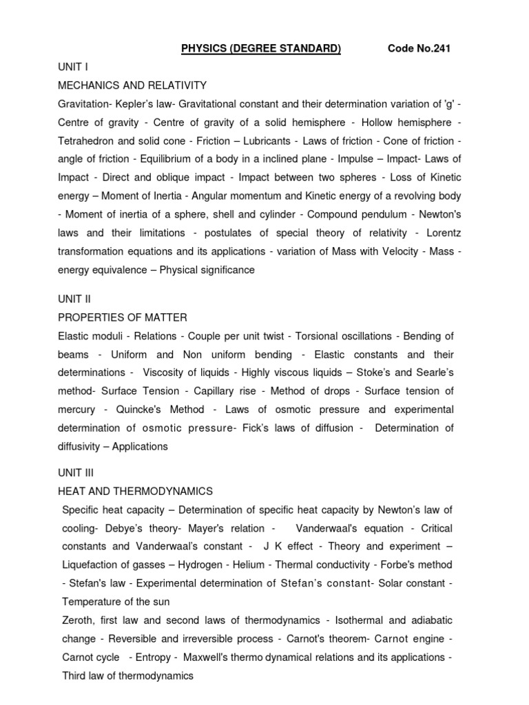 New Syllabus Physics Ug STD | PDF | Atoms | Atomic Nucleus