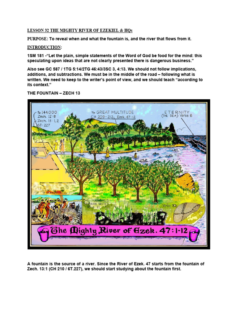 LESSON 32 EZEK. 47 & (B) HQs | PDF | Religious Belief And Doctrine