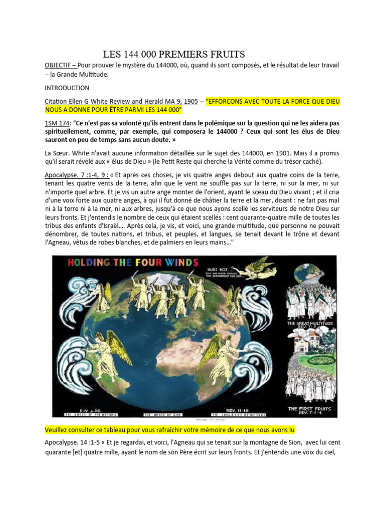 Les 144 000 : Élus et Mystères Bibliques | PDF | Dieu | Église chrétienne