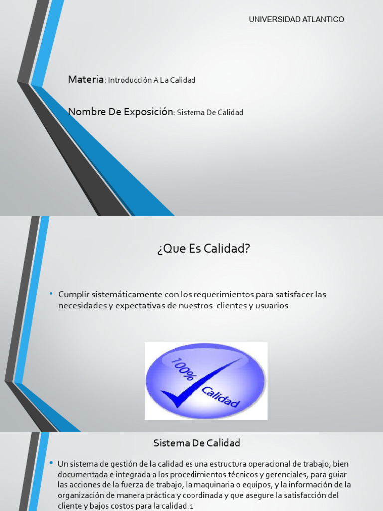 Sistemas de Calidad | PDF | Calidad (comercial) | Gestión de la calidad