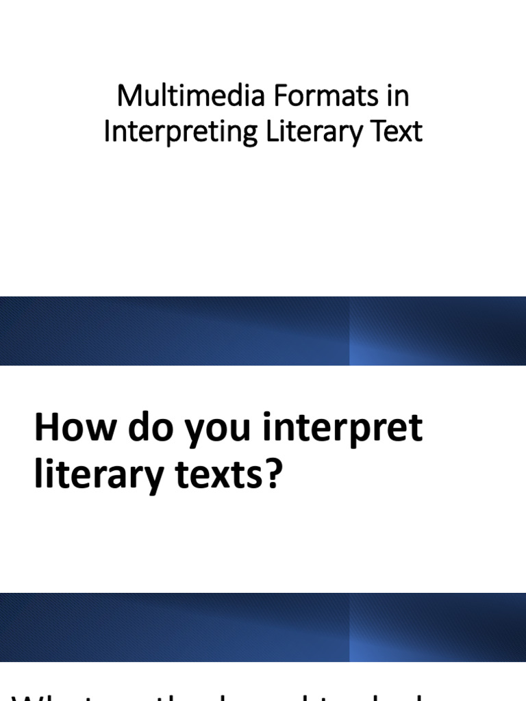 Multimedia Formats in Interpreting Literary Text 1 230426053502 ...