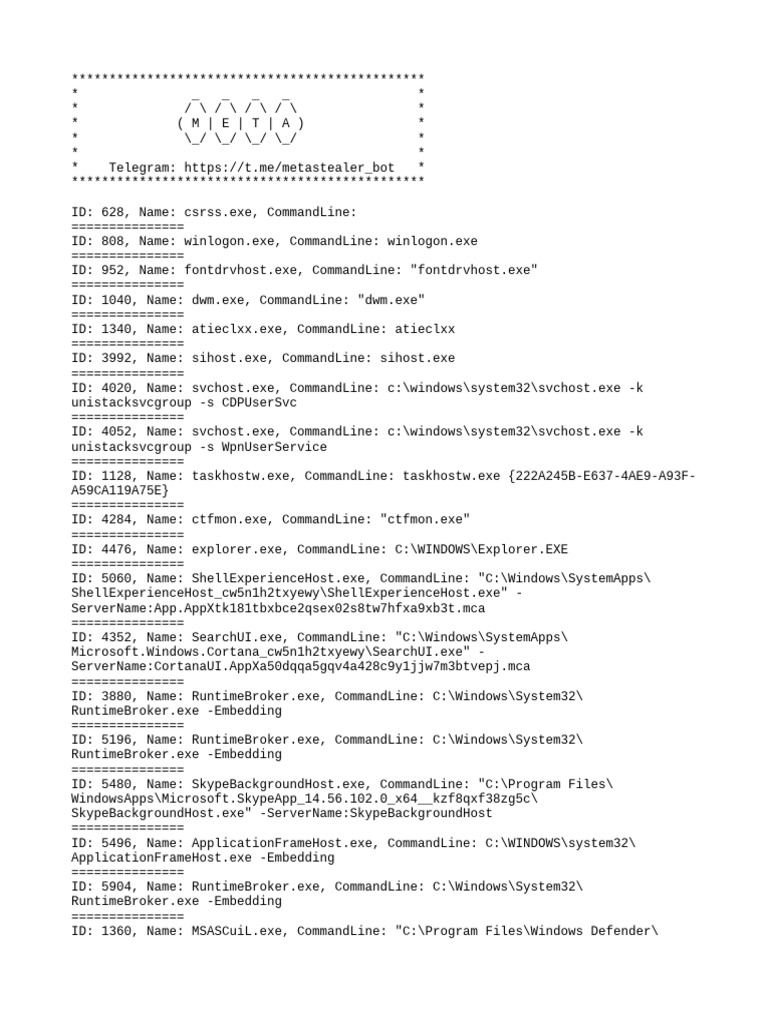 Process List | PDF | Command Line Interface | Group Policy