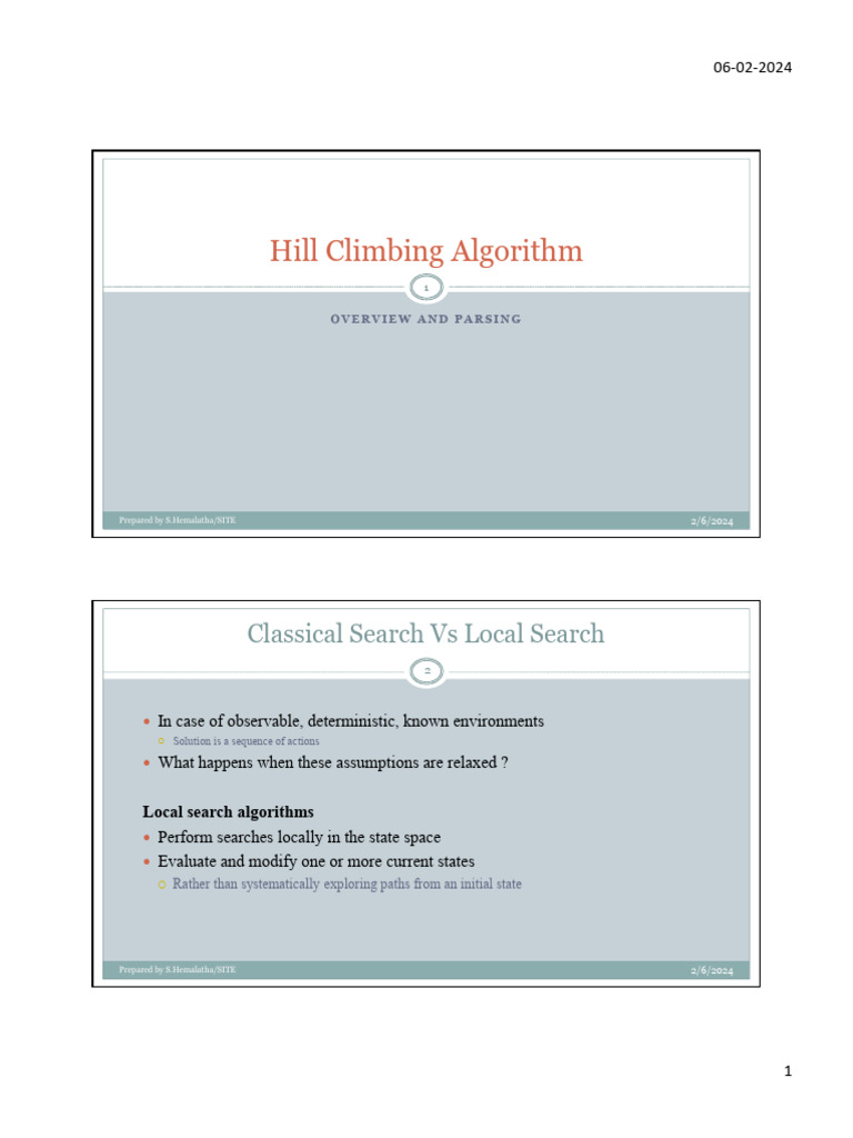 2.5 Hill Climbing 060224 | PDF | Mathematical Optimization | Numerical Analysis