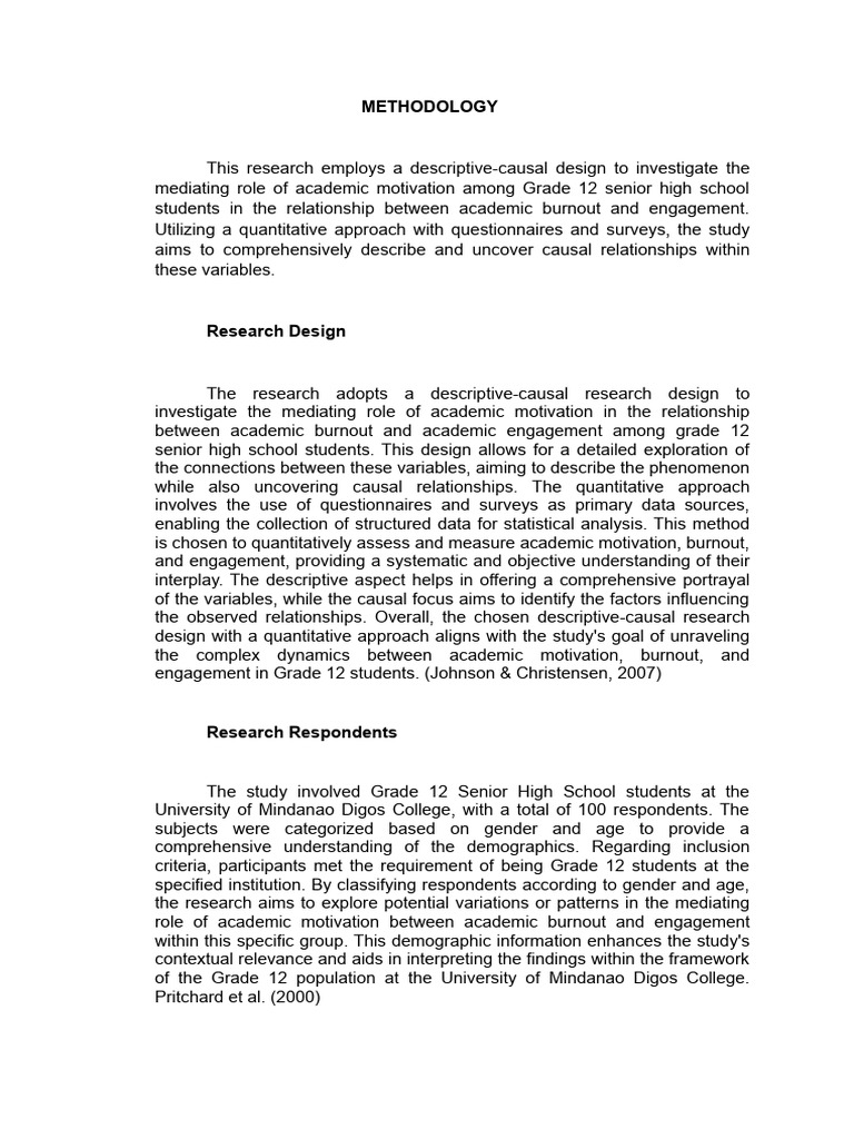 METHODOLOGY_updated (2) | PDF | Methodology | Quantitative Research
