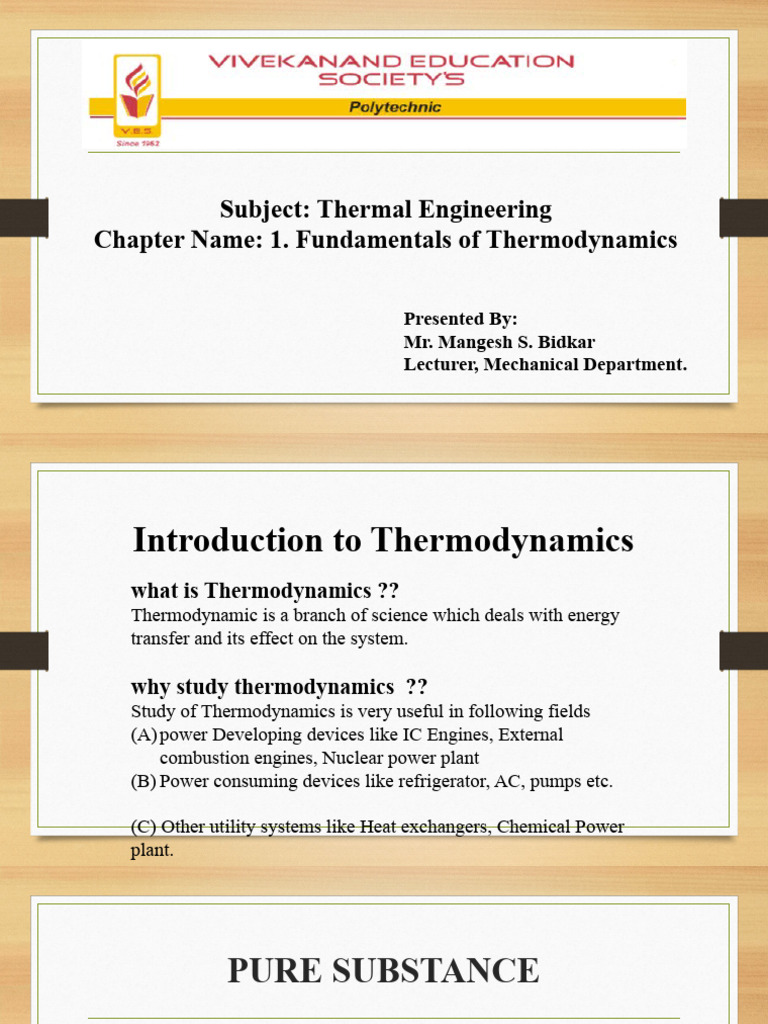 Thermal Engg. Chapter 1 Part 1 | Download Free PDF | Heat | Thermodynamics
